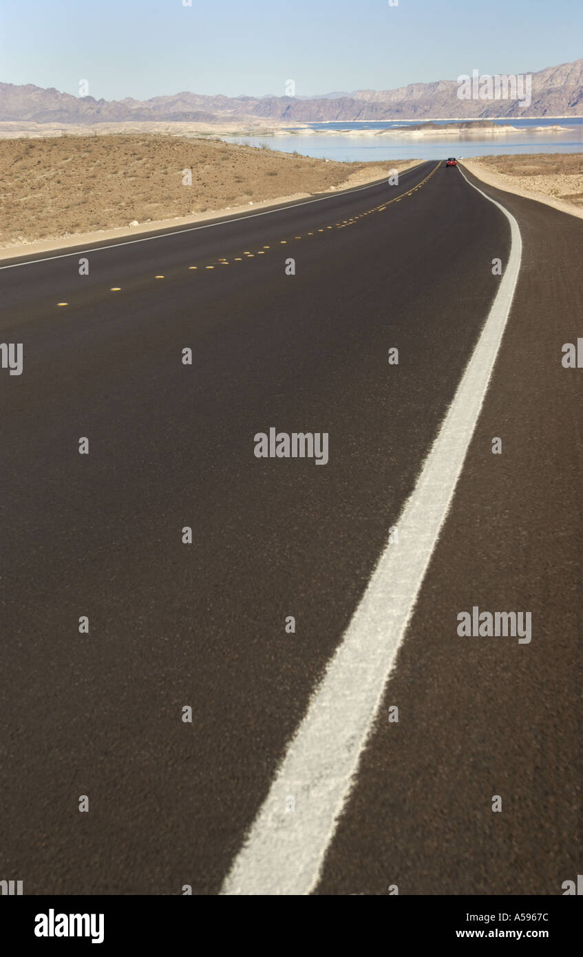 Desert road in Nevada, USA Stock Photo - Alamy