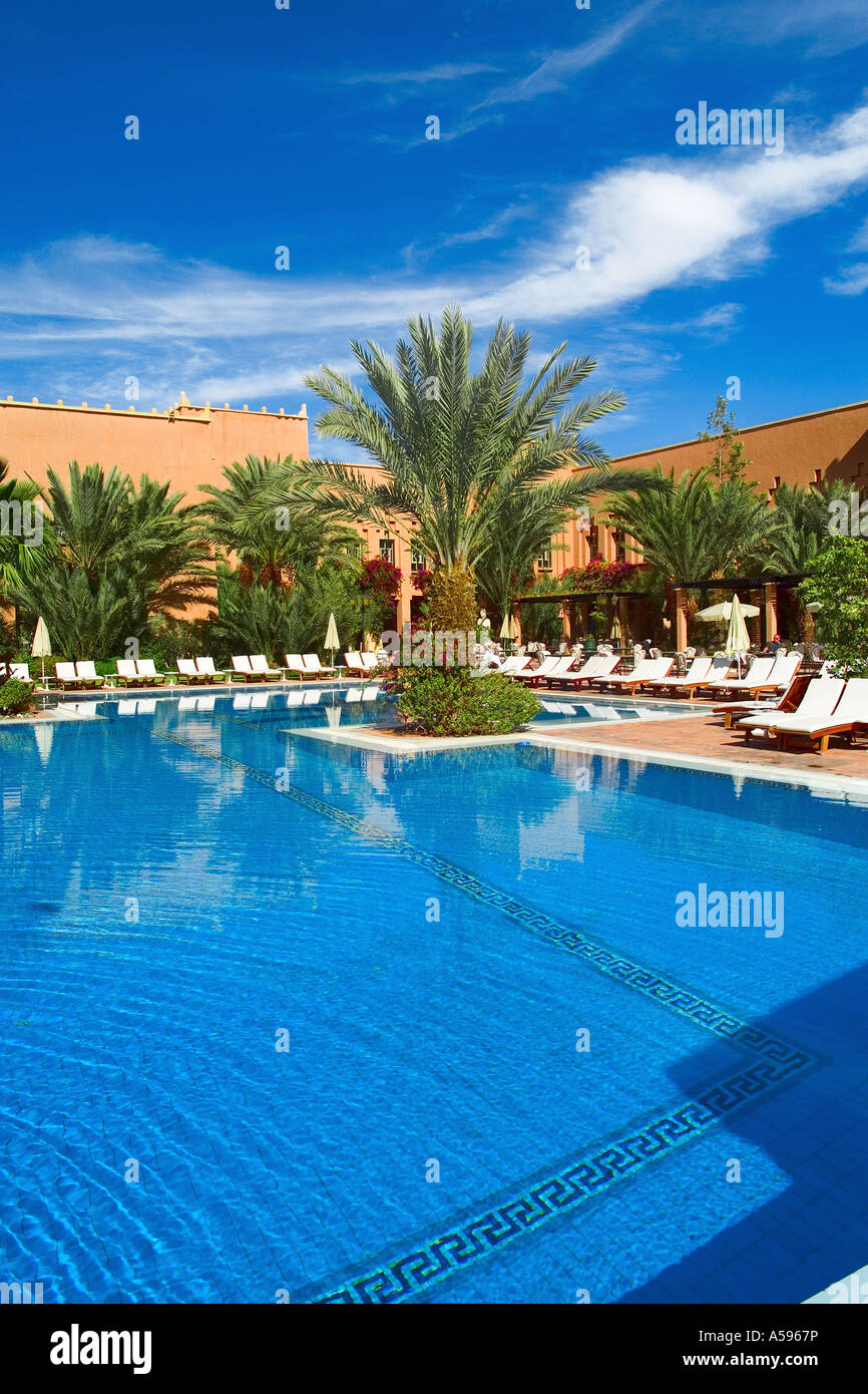 swimming pool in Berbere Palace Ouarzazate Morocco Stock Photo - Alamy
