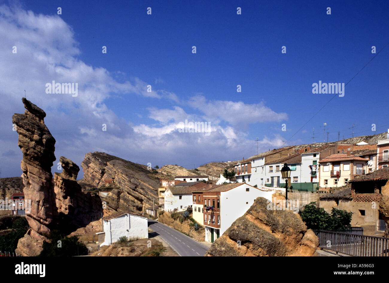 Rioja Autol Spain Spanish Village Mountains Rocks Stock Photo - Alamy