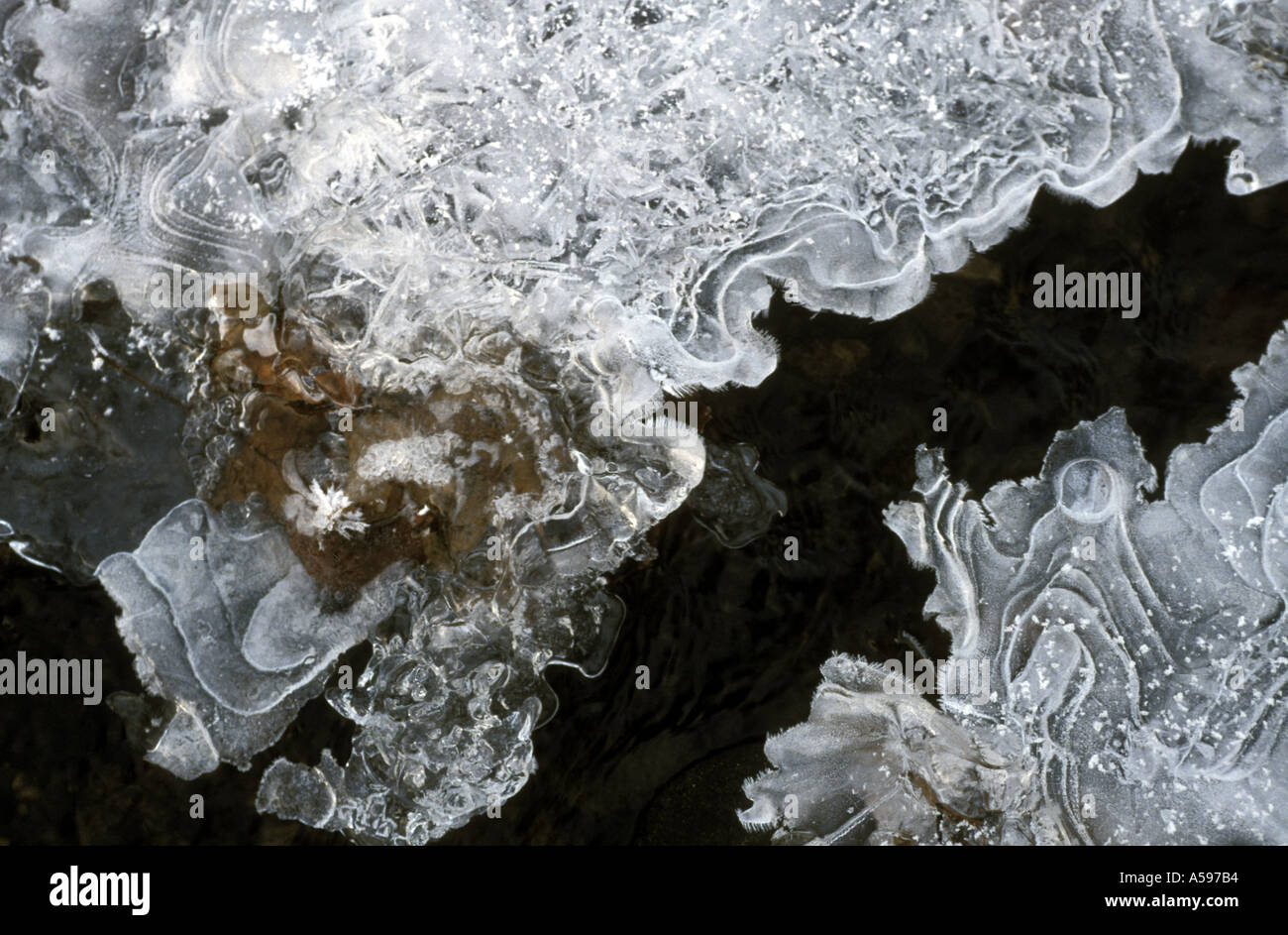 FROZEN WATER PATTERNS Stock Photo - Alamy