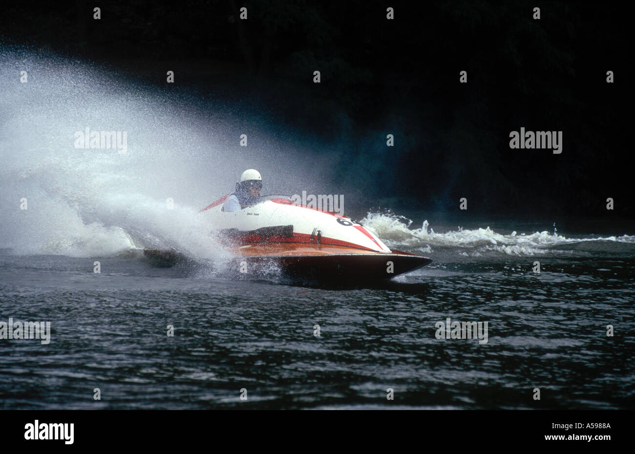 A 1960s Three Point Hydroplane underway Stock Photo - Alamy