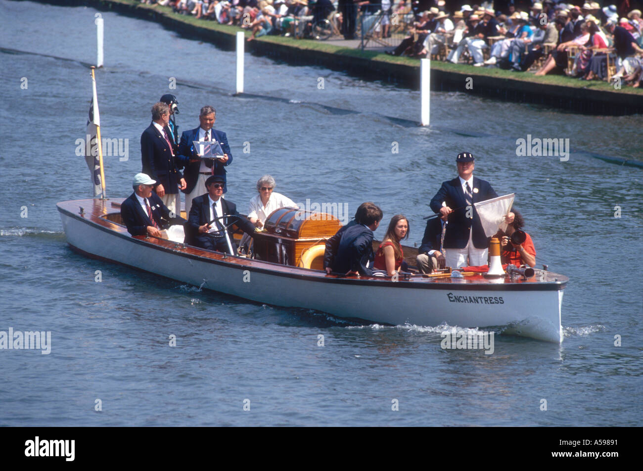 The umpire s launch Enchantress at Henley Royal Regatta River Thames ...