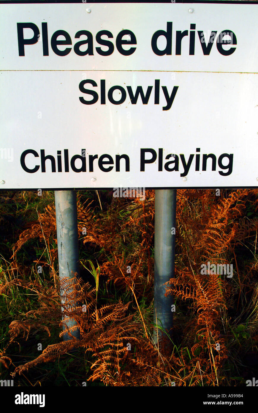 Please drive slowly children playing hi-res stock photography and ...
