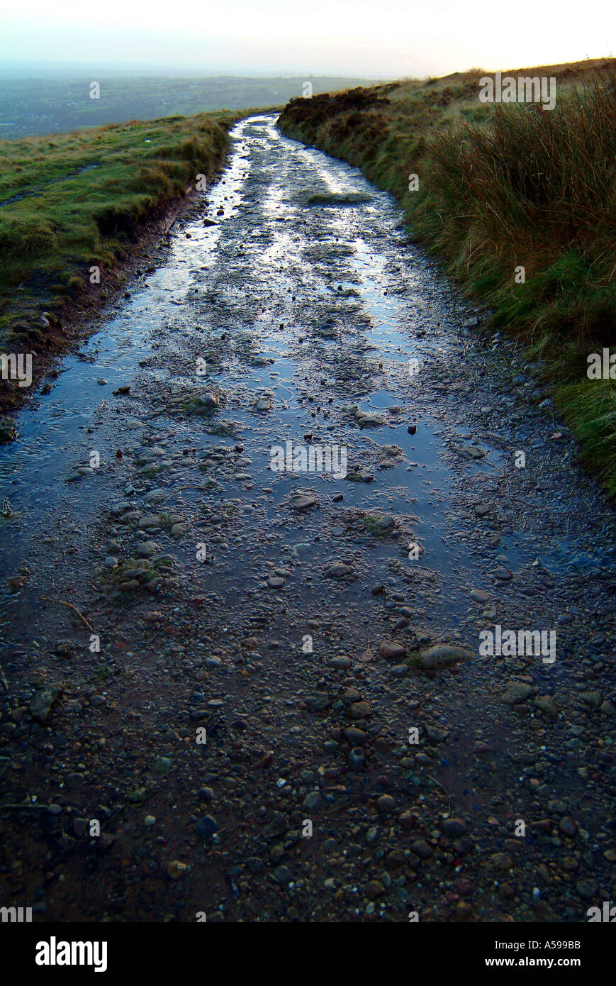 Waterlogged country road hi-res stock photography and images - Alamy