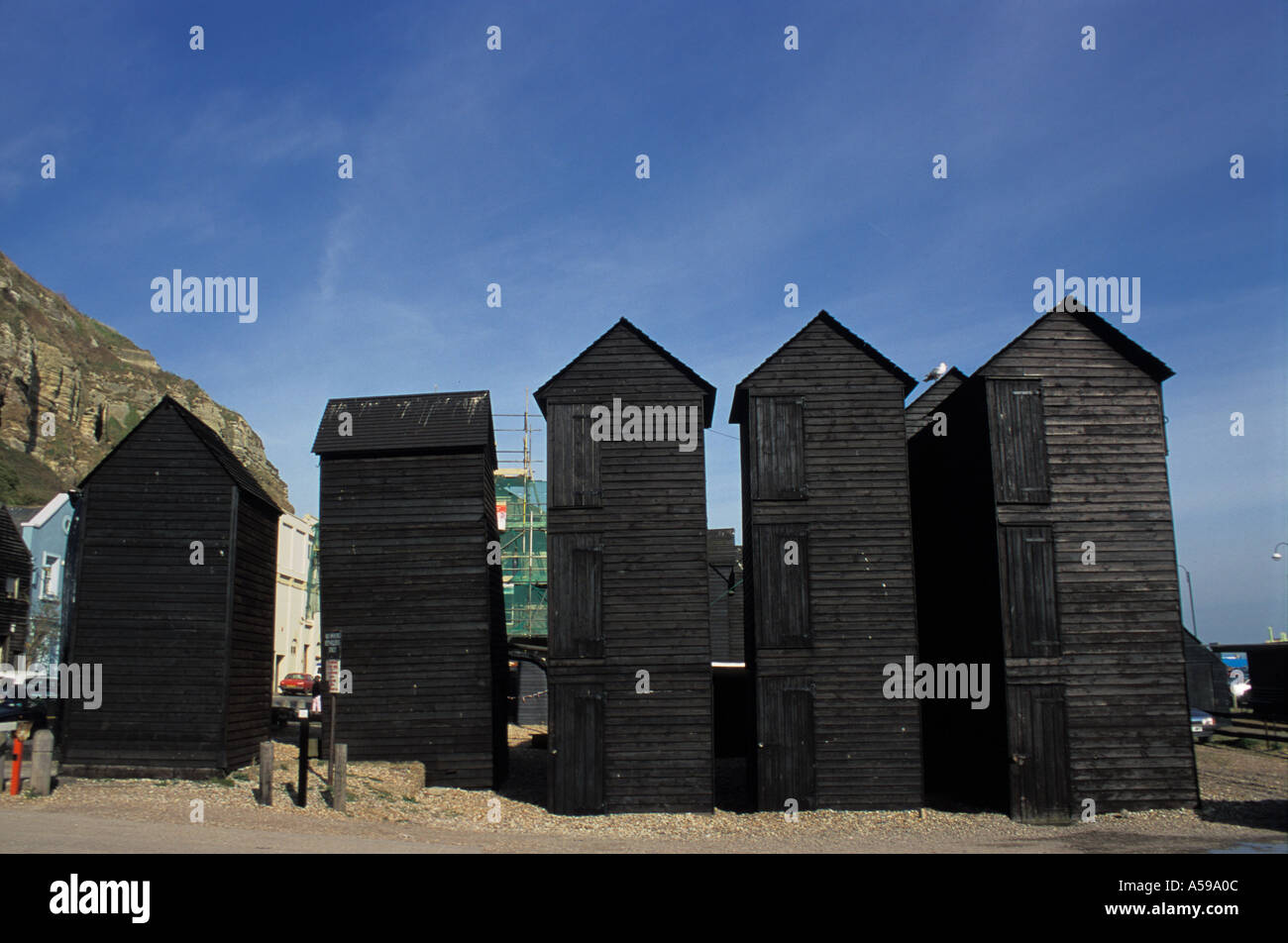 Net shops in Hastings England UK Stock Photo - Alamy