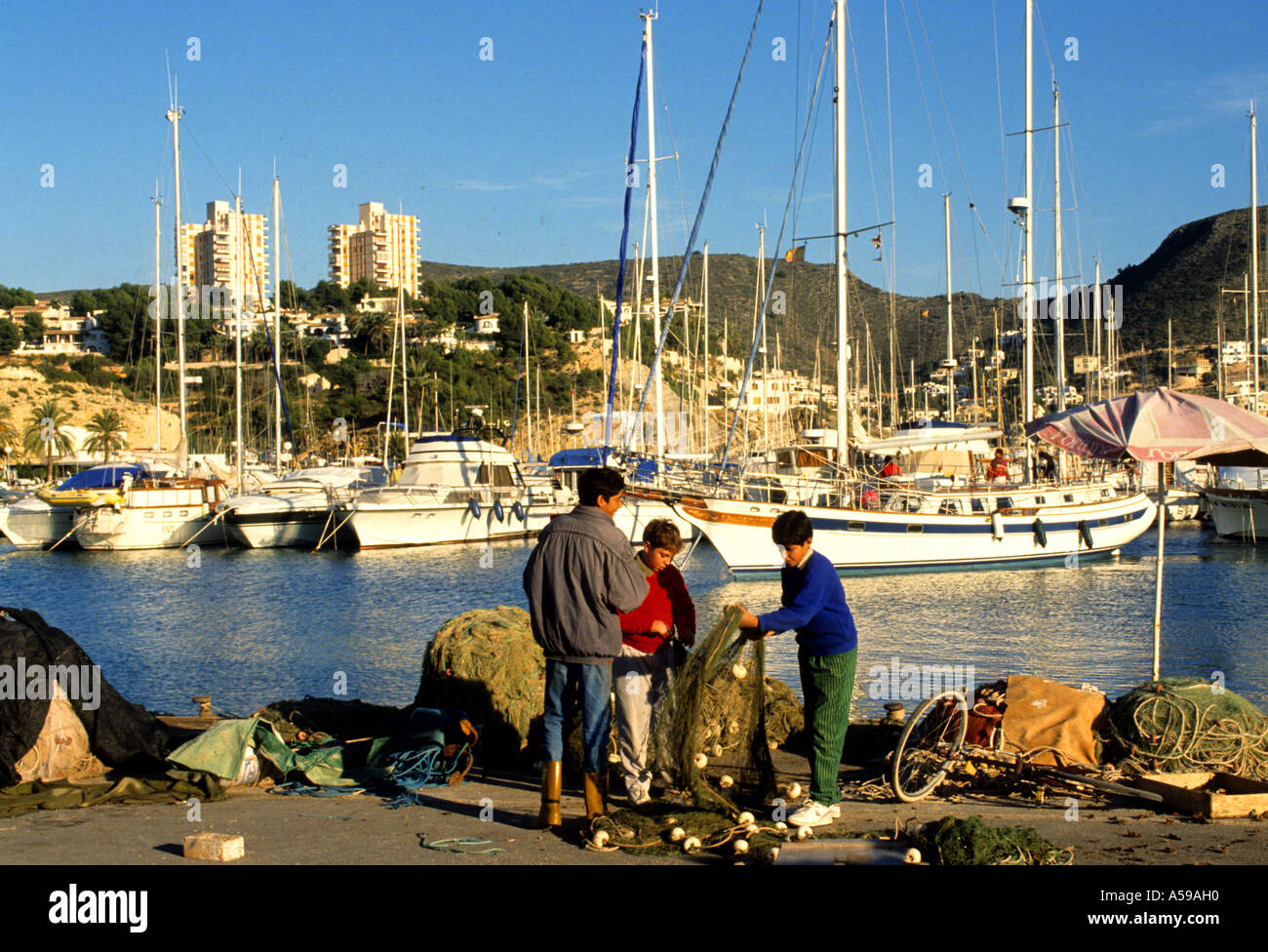 Beautiful spanish harbour hi-res stock photography and images - Alamy
