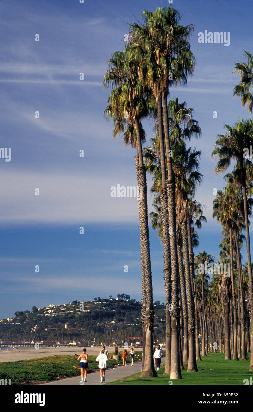 California Santa Barbara bike running path along beach Stock Photo - Alamy
