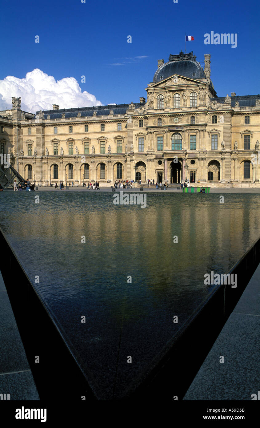 Architecture of the Louvre Museum Paris Stock Photo - Alamy