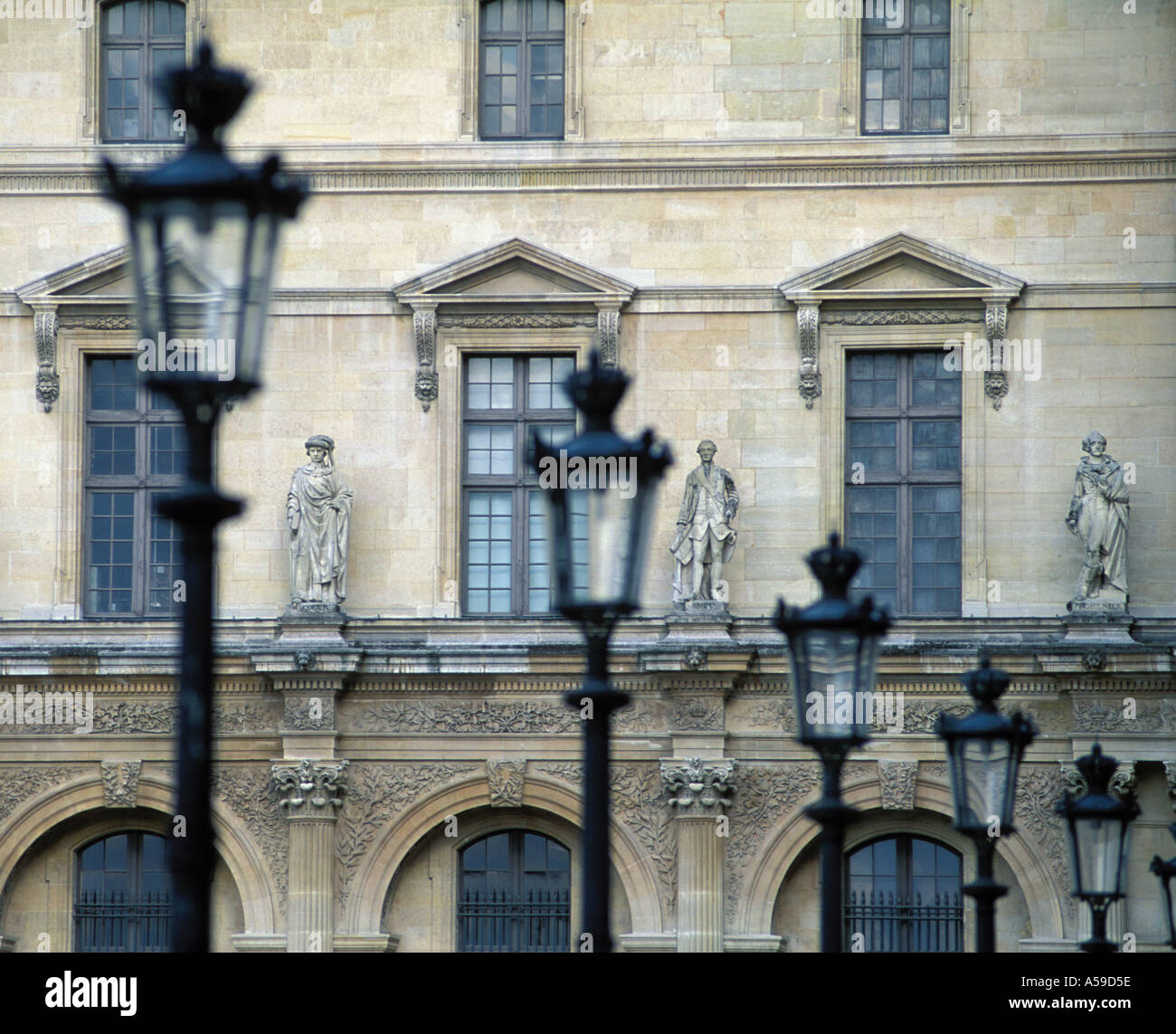 Architecture of the Musee du Louvre Paris Stock Photo - Alamy