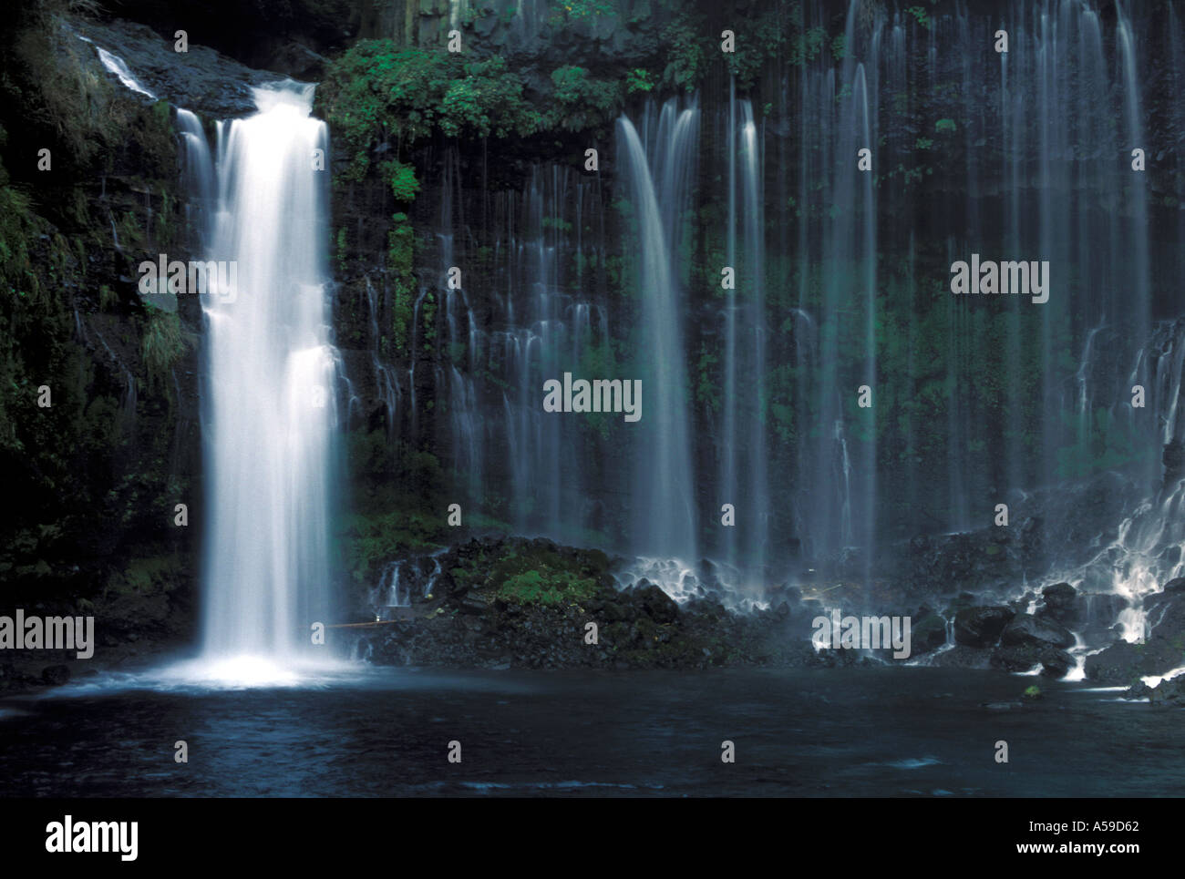 Shiraito waterfalls at the foot of Mt Fuji Japan Stock Photo - Alamy