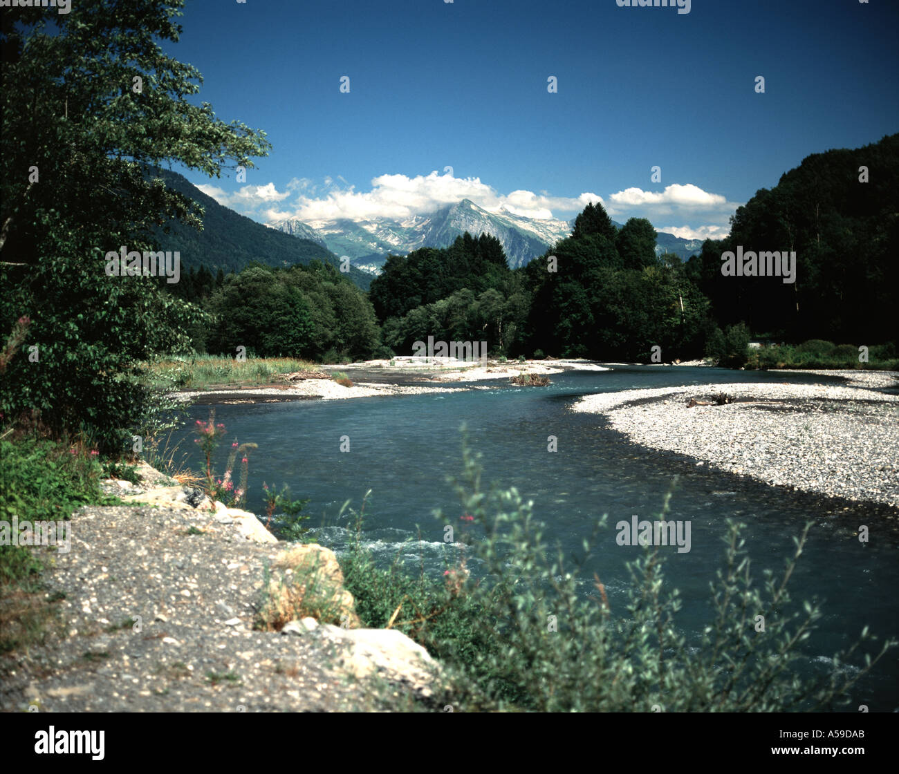 The River Giffre near Samoëns Stock Photo - Alamy