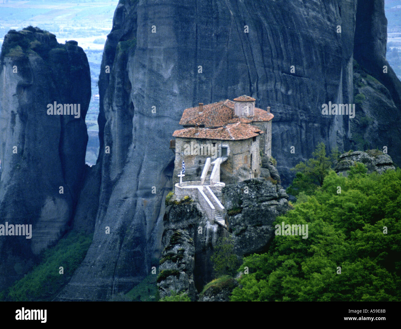 Greece monastery Meteora Stock Photo - Alamy