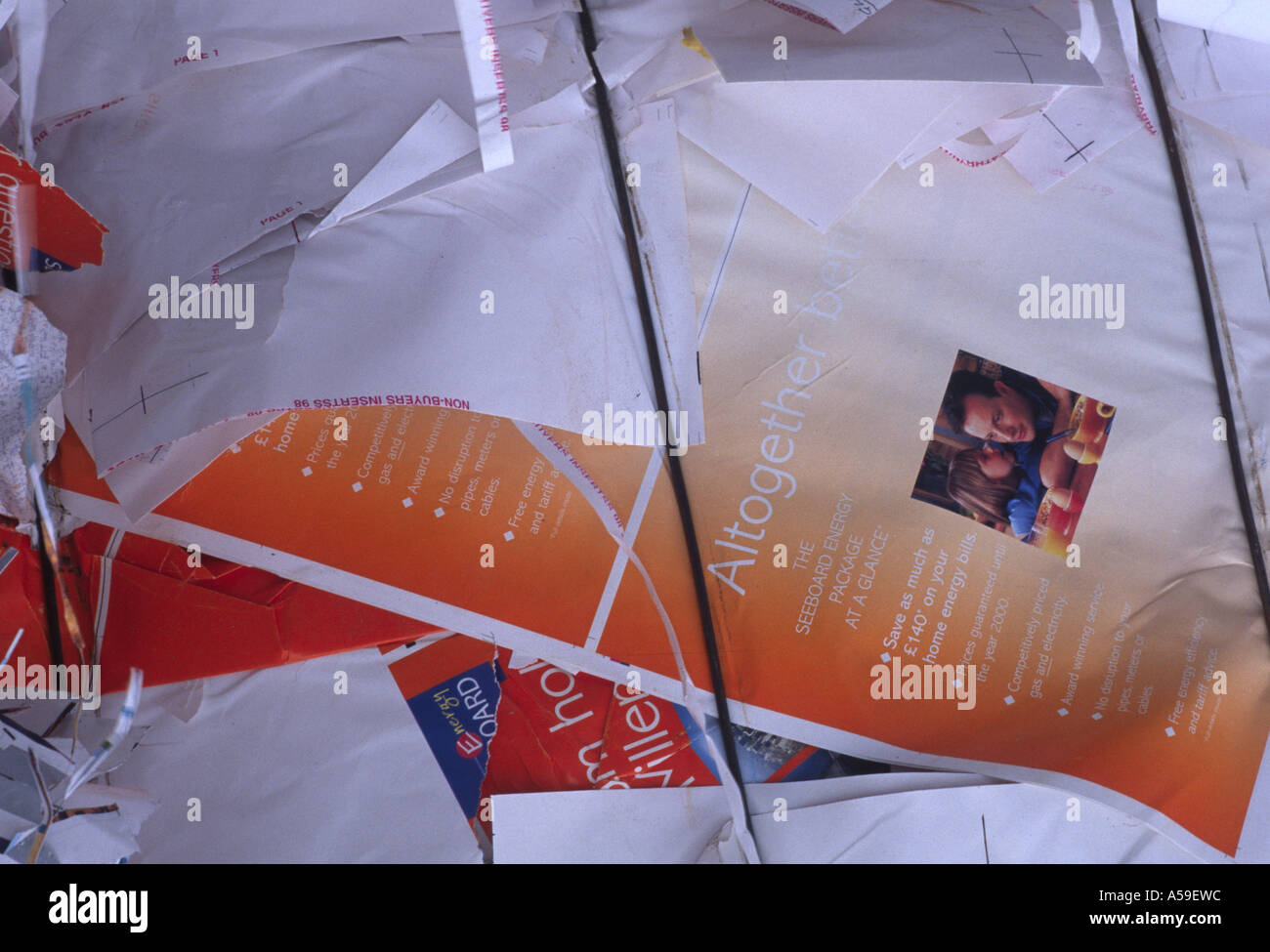 recycled paper bale detail Stock Photo - Alamy