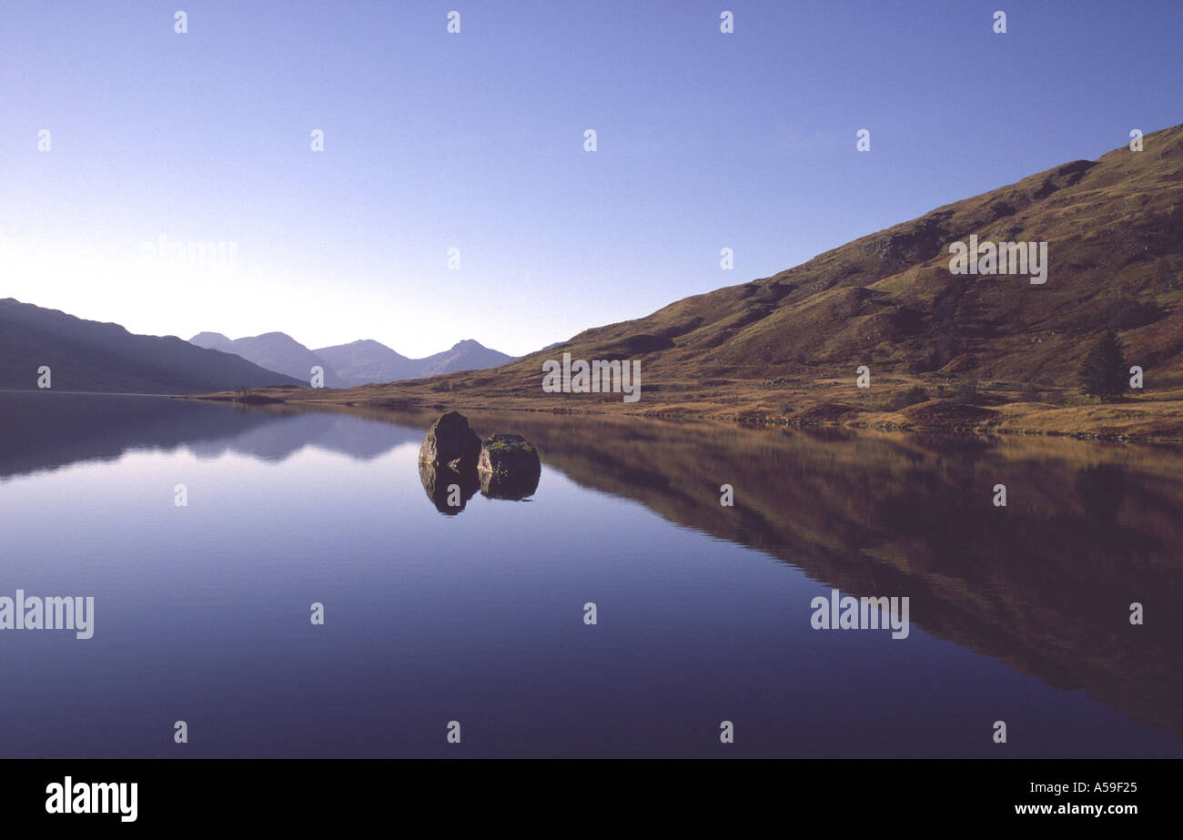 Loch Arklet looking towards the Arrocher Alps in the far distance The ...
