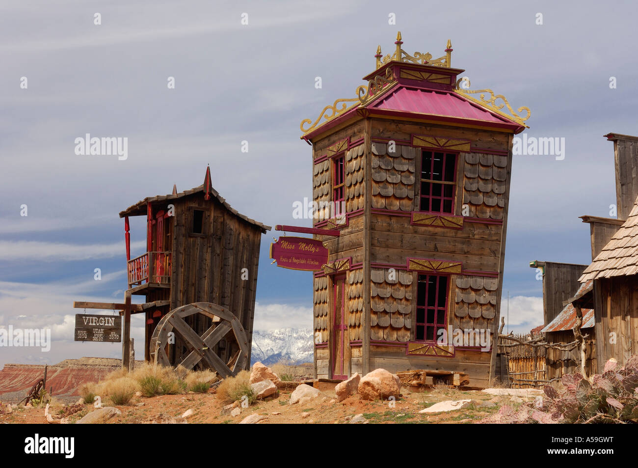 Exterior of Wild West Buildings, Utah, USA Stock Photo - Alamy