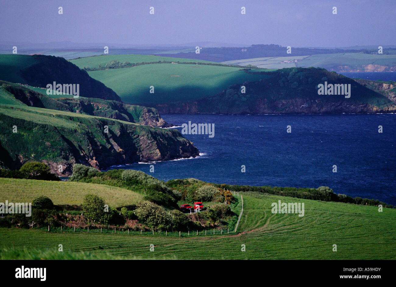 Overview of Coastal Region, Cornwall, England Stock Photo - Alamy