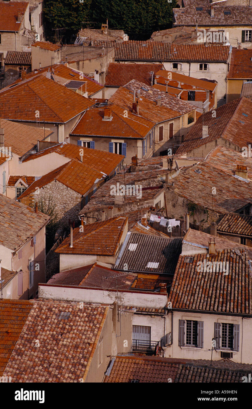 Overview of Town, Provence, France Stock Photo - Alamy