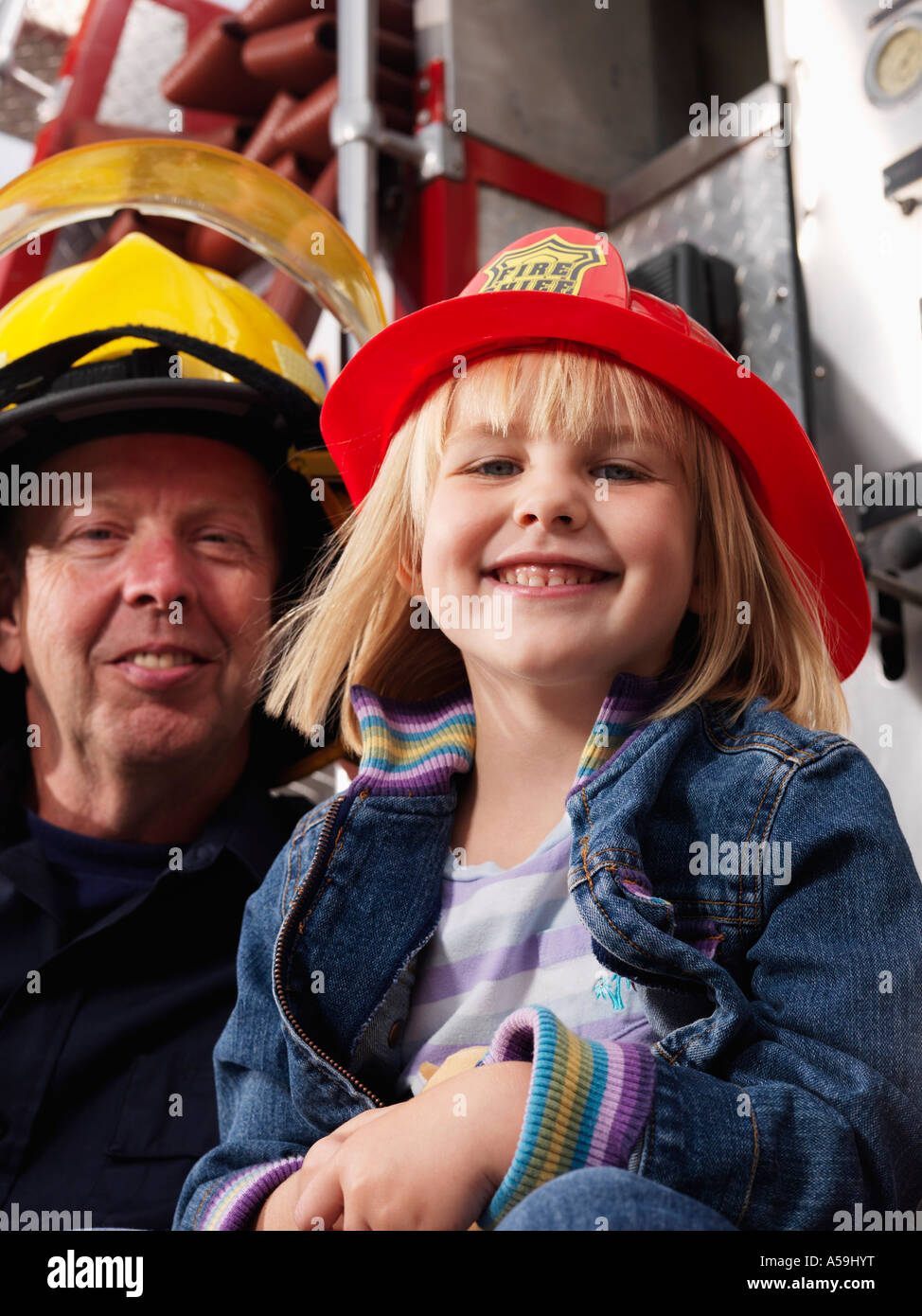Child role model firefighter hi-res stock photography and images - Alamy