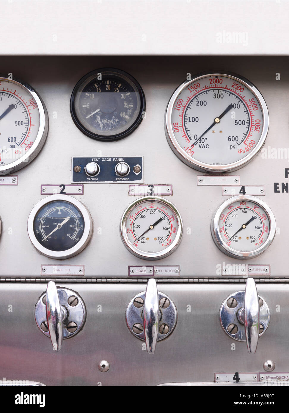Fire engine department control panel hi-res stock photography and ...