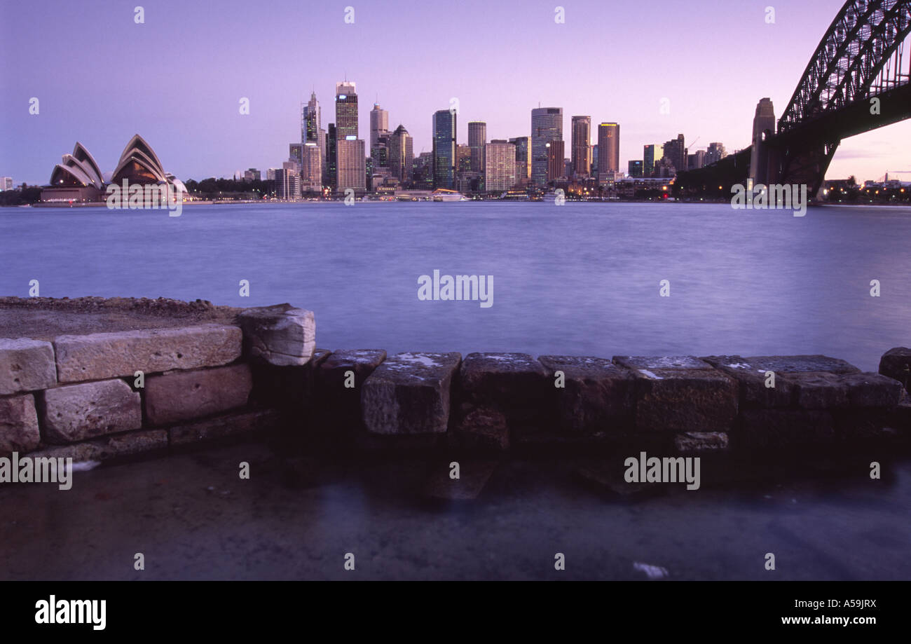 Sydney skyline at dusk, NSW, Australia Stock Photo - Alamy