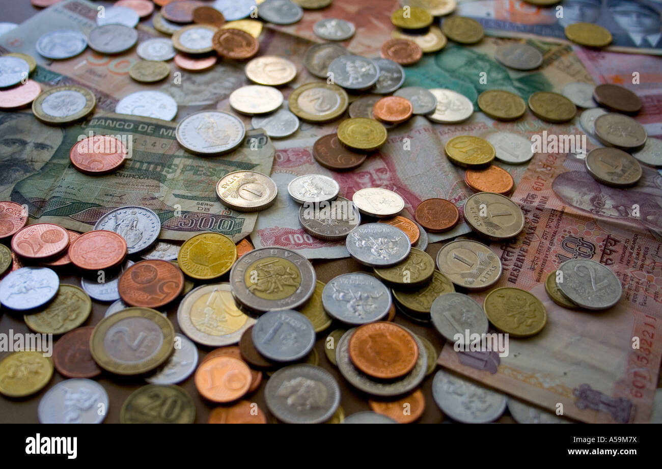 Still life with coins Stock Photo - Alamy