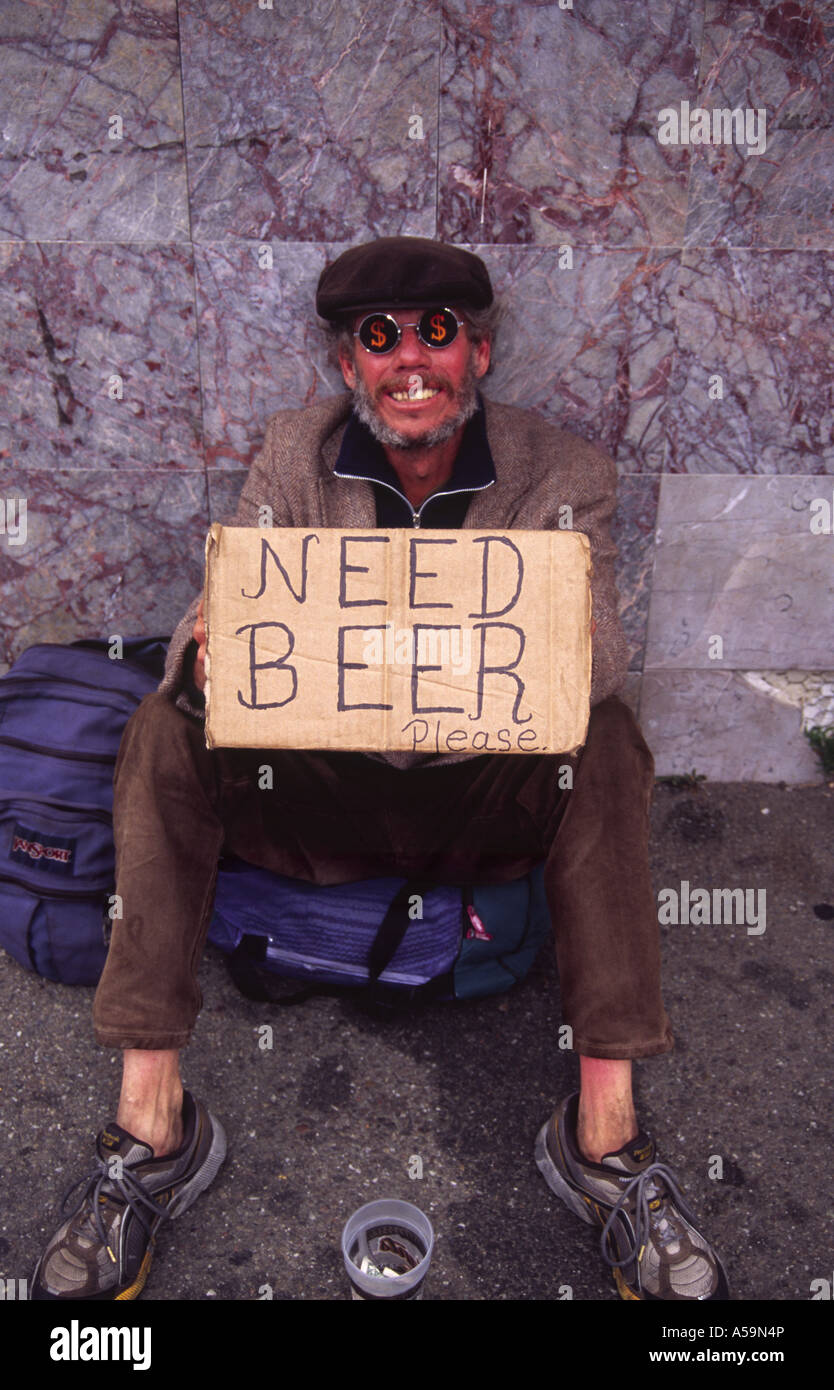 Beggar in the Streets of San Francisco, USA Stock Photo - Alamy