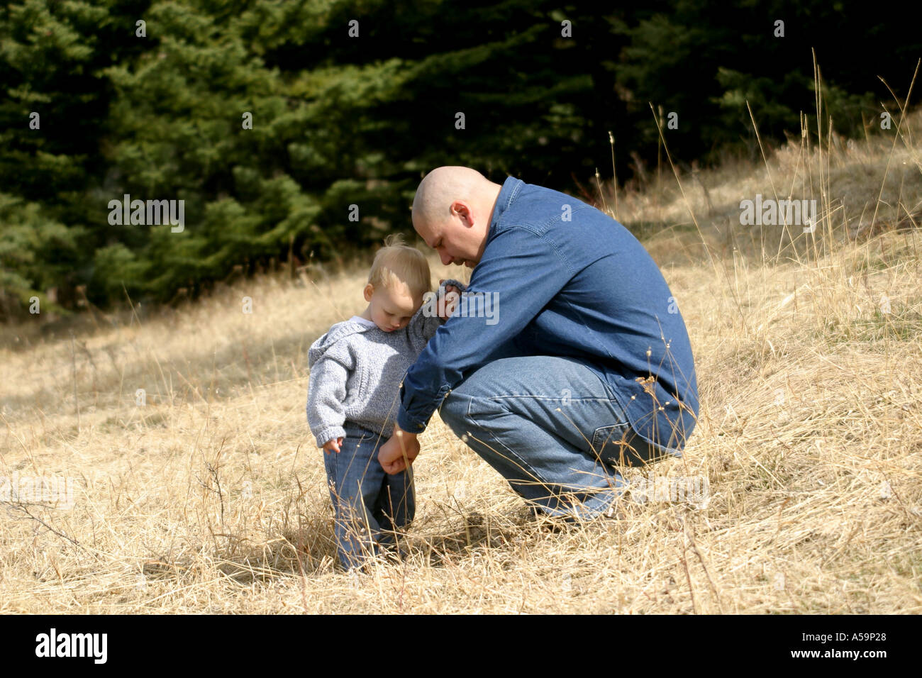 Father with his small son Stock Photo - Alamy