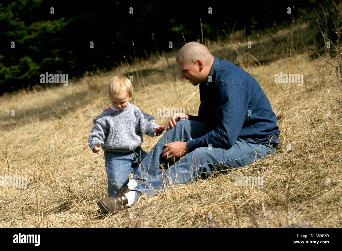 Father with his small son Stock Photo - Alamy