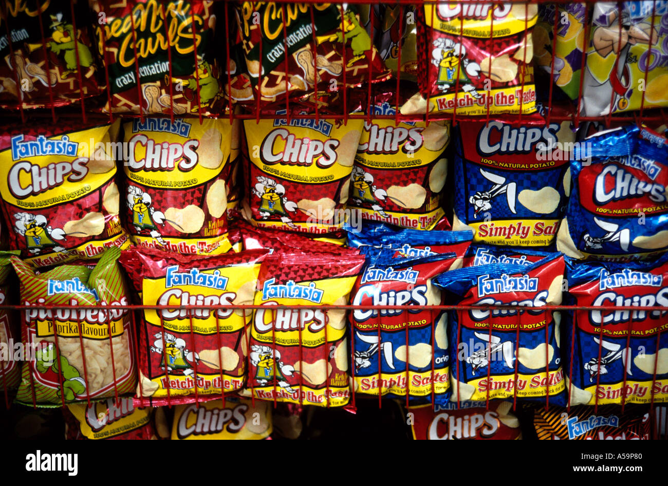 Crisp packets flavours hi-res stock photography and images - Alamy