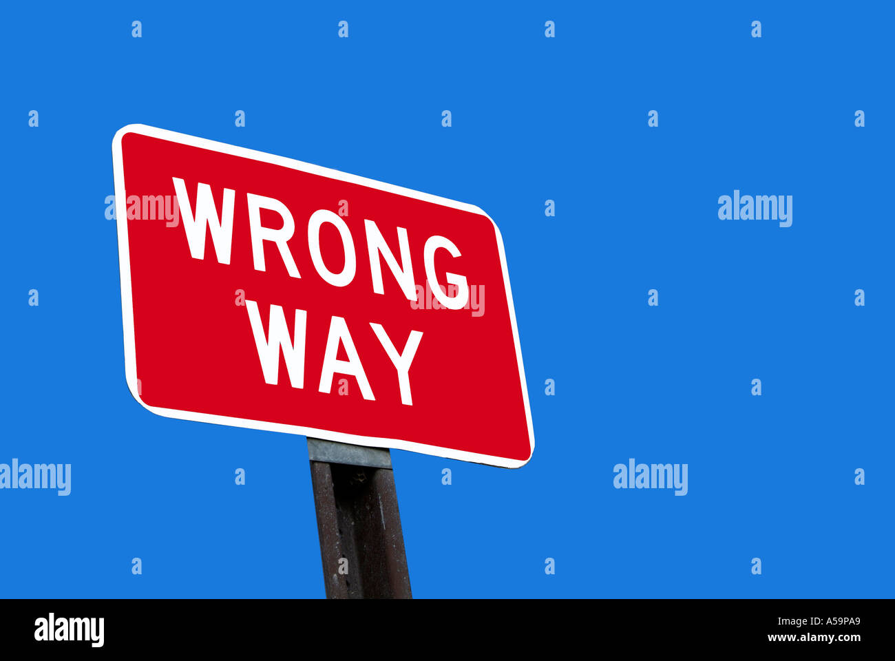 wrong way sign Stock Photo - Alamy