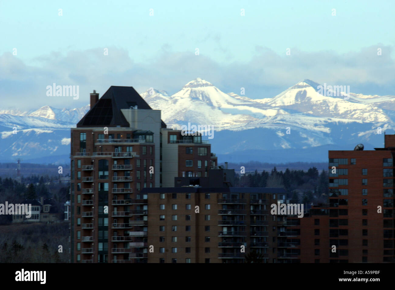 View downtown calgary rocky mountains hi-res stock photography and ...