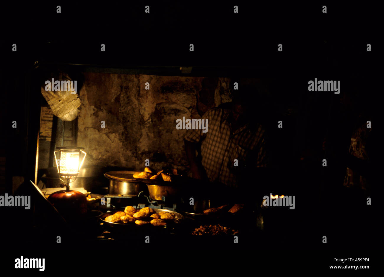 Indian food stall at Pushkar Stock Photo - Alamy