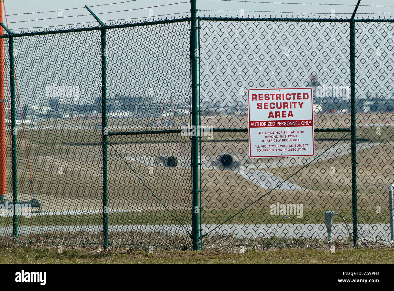 Cleveland Ohio Hopkins airport restricted security area and authorized ...