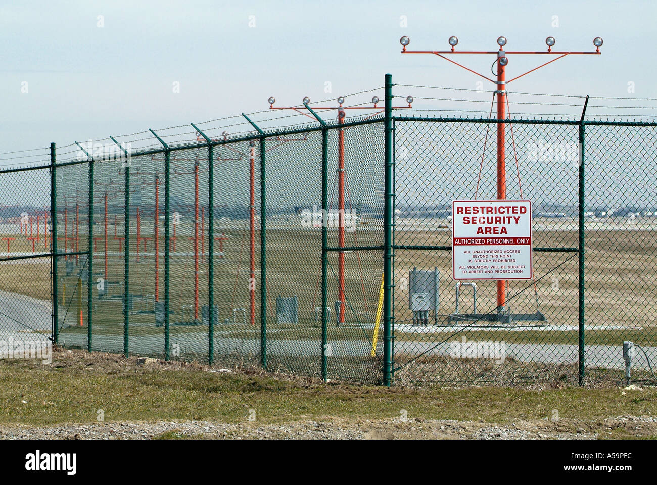 Cleveland Ohio Hopkins airport restricted security area and authorized ...