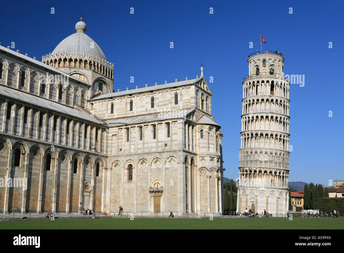 The Duomo and leaning tower of Pisa in Italy Stock Photo - Alamy