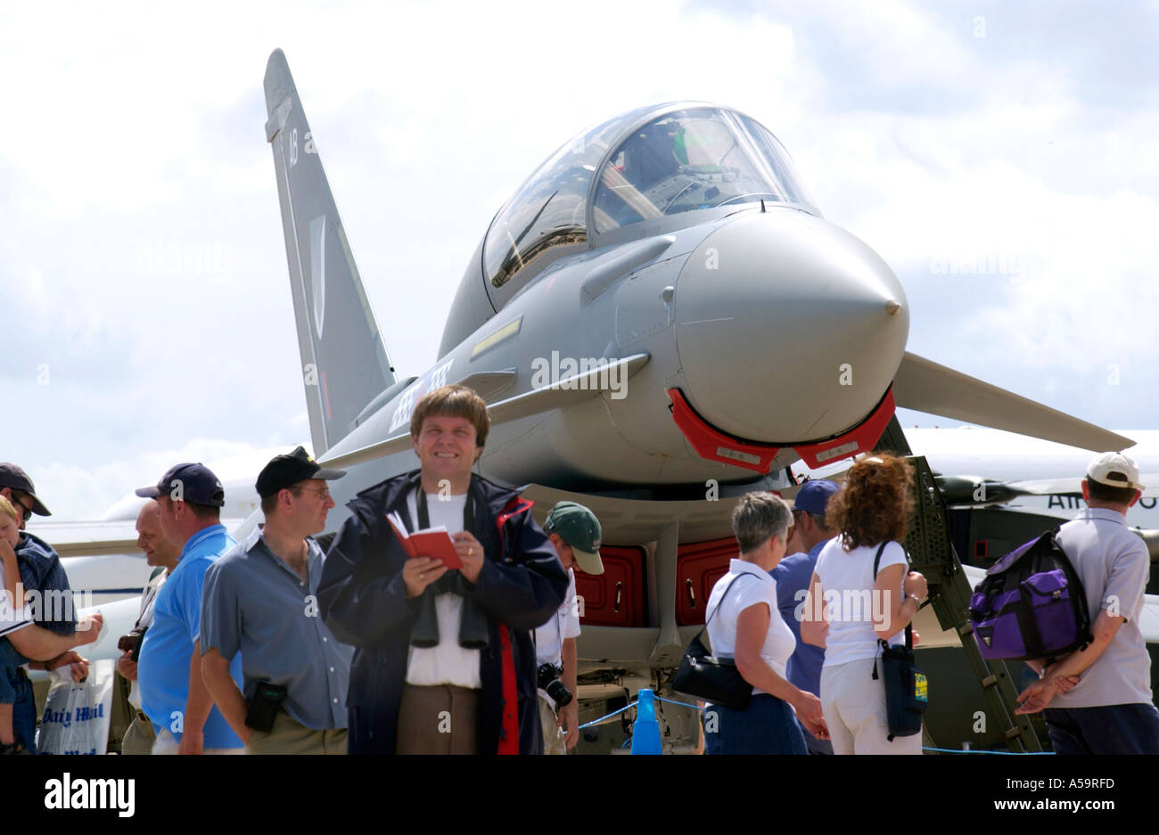 THE ROYAL INTERNATIONAL AIR TATTOO RAF FAIRFORD Visitors looking at the ...