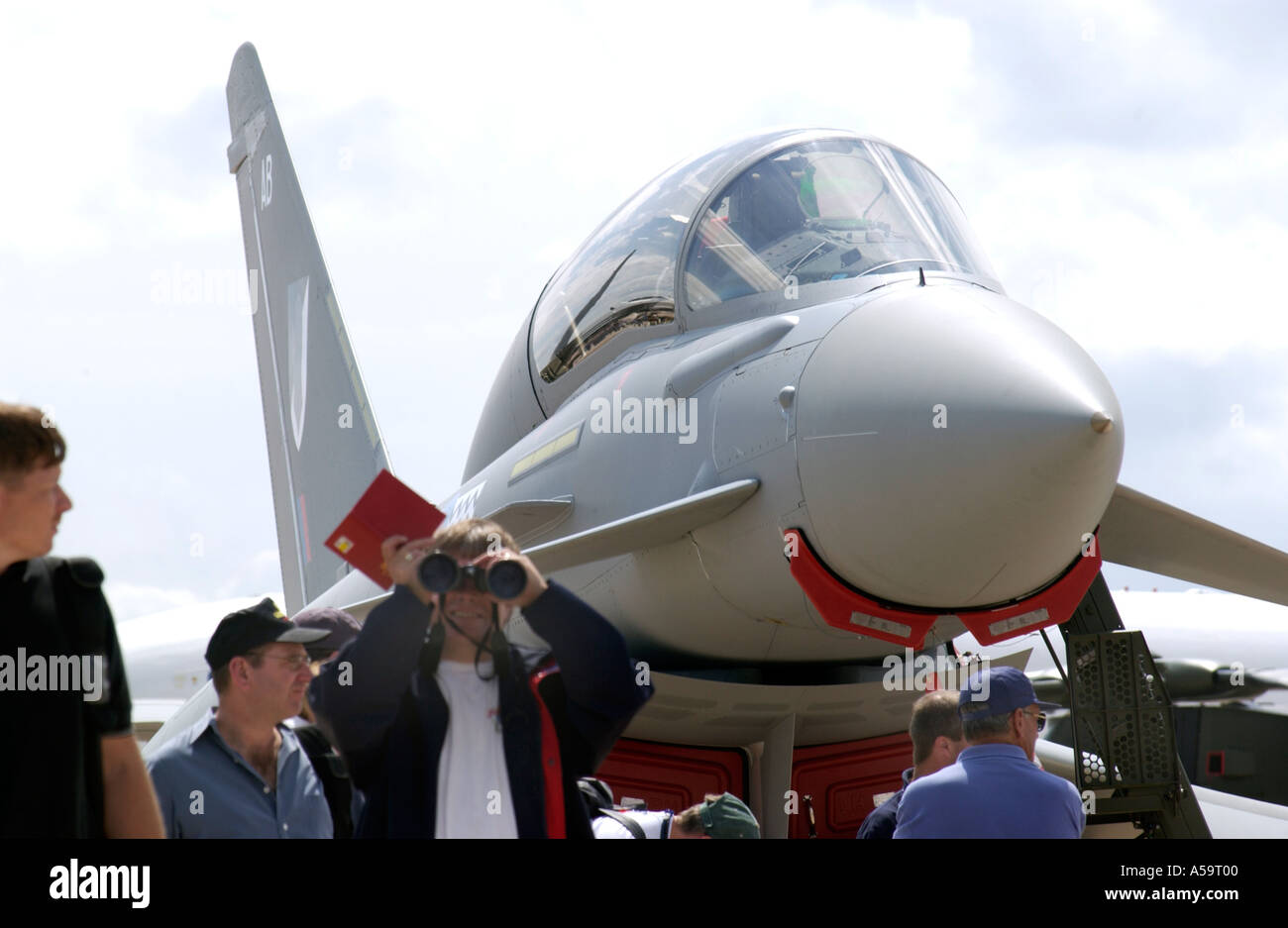 THE ROYAL INTERNATIONAL AIR TATTOO RAF FAIRFORD Visitors looking at the ...