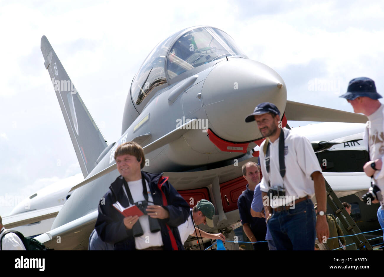 THE ROYAL INTERNATIONAL AIR TATTOO RAF FAIRFORD Visitors looking at the ...