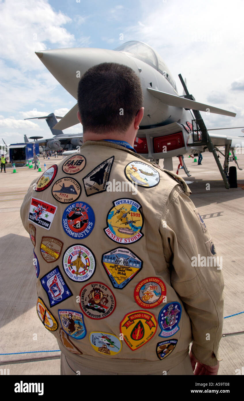 THE ROYAL INTERNATIONAL AIR TATTOO RAF FAIRFORD Visitor looking at the ...