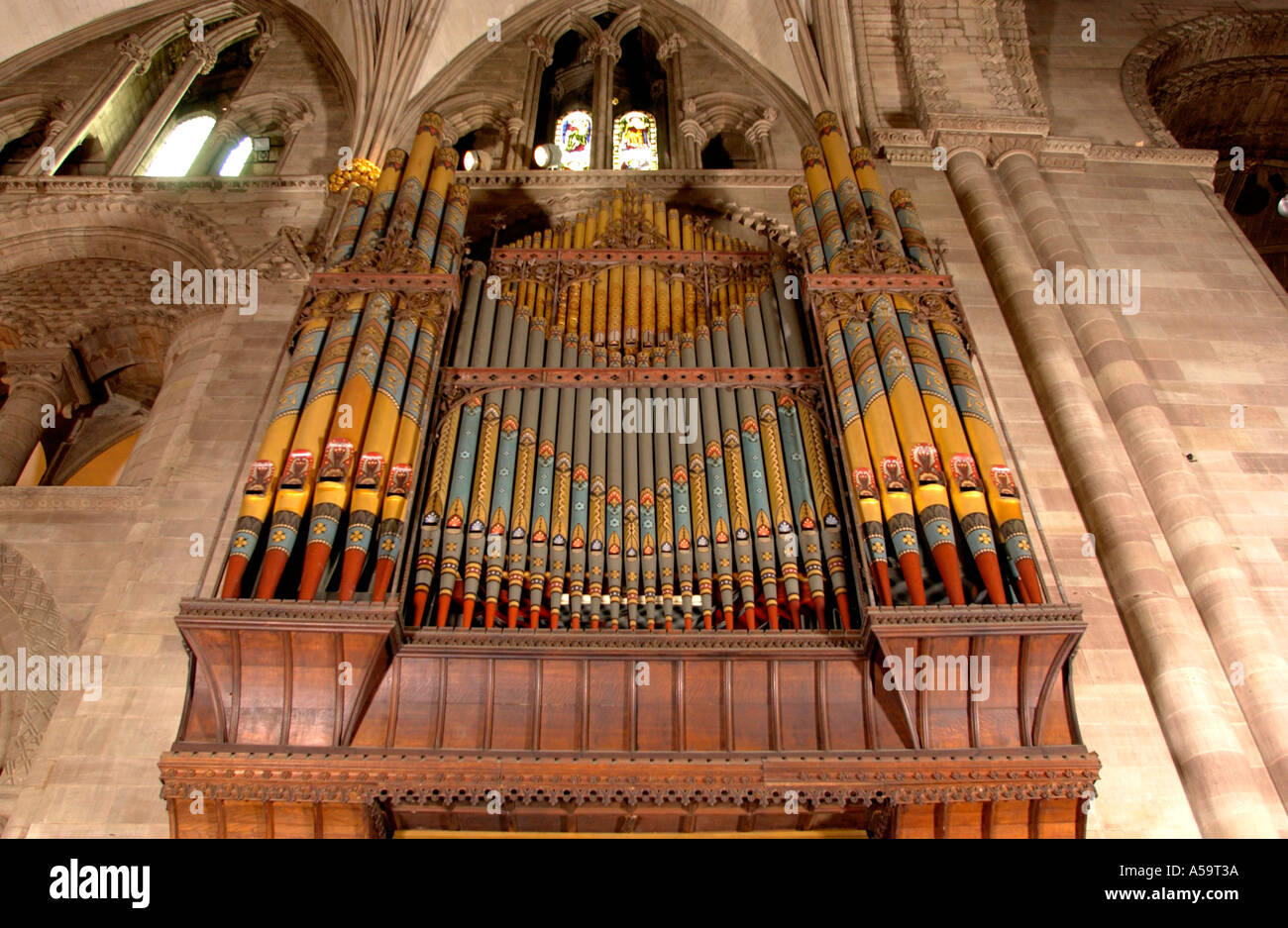 Hereford Cathedral organ built by Henry Willis in 1892 and refurbished ...