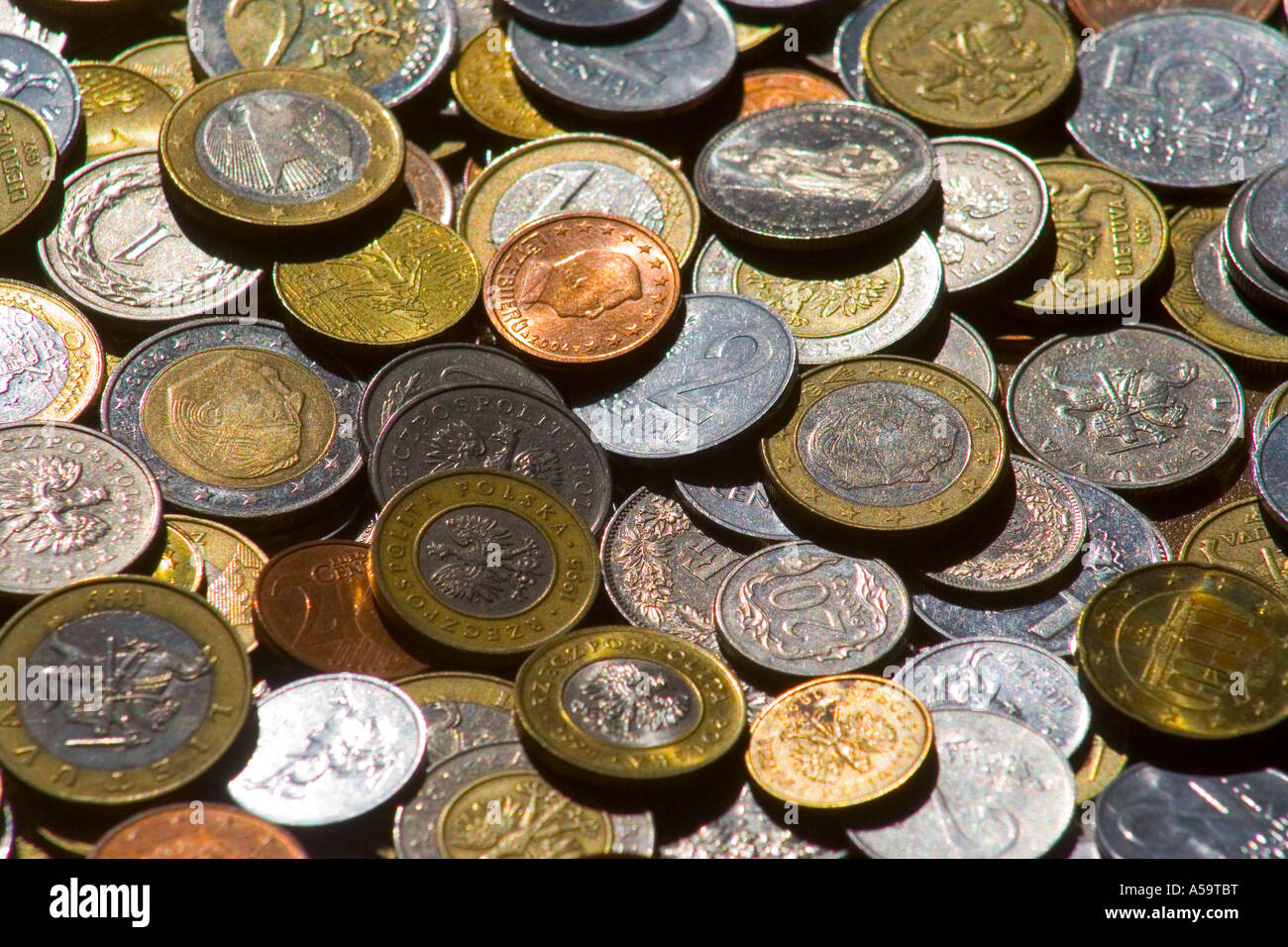 Still life with coins Stock Photo - Alamy