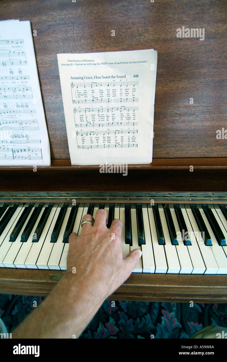 Piano keyboard song music notes hands playing hi-res stock photography ...
