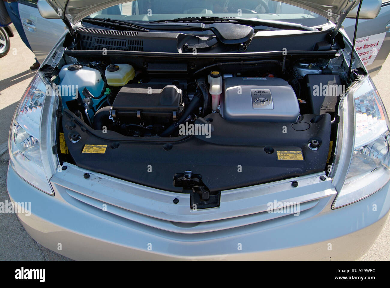 Engine compartment of a Hybrid synergy drive automobile Stock Photo - Alamy