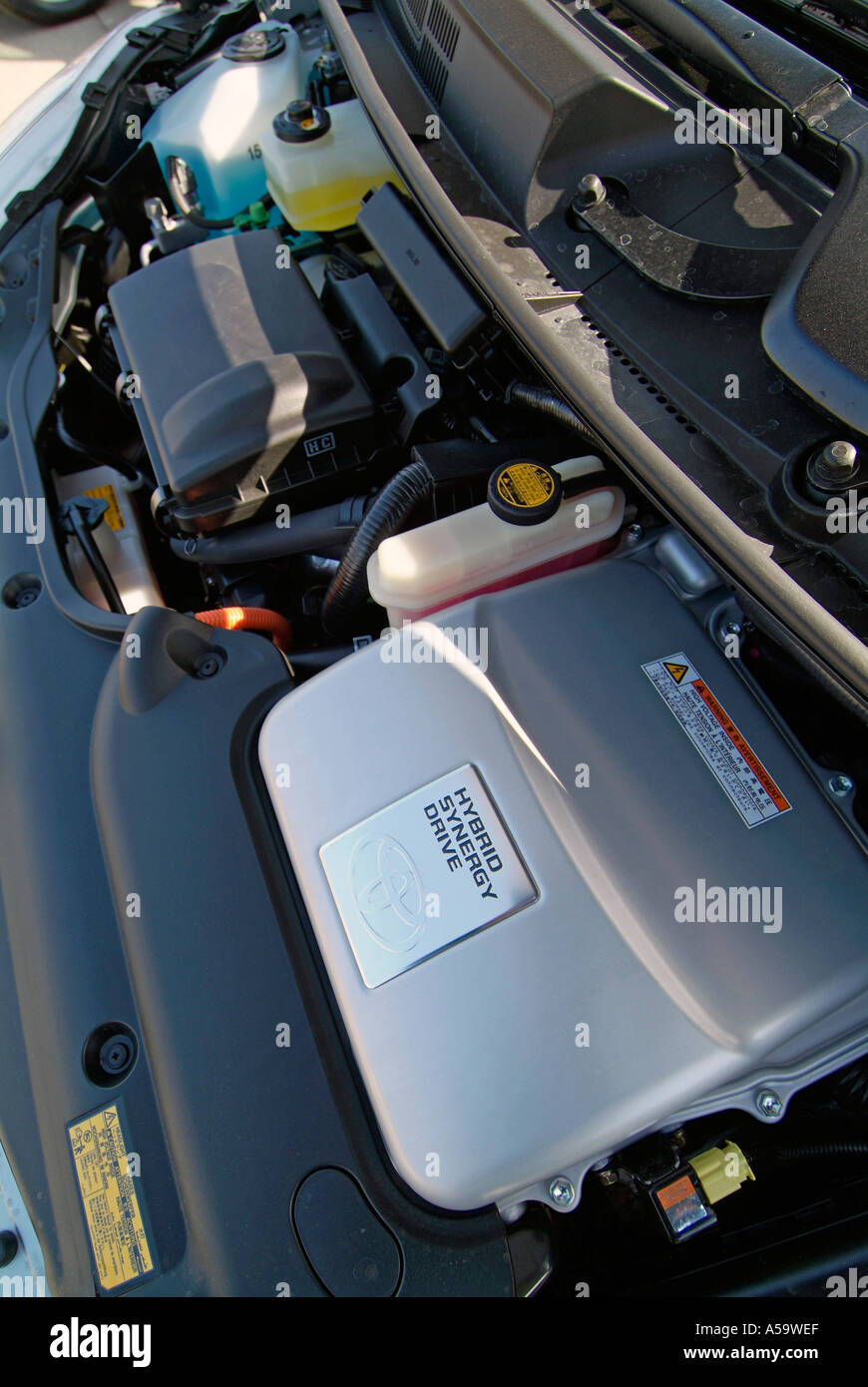 Engine compartment of a Hybrid synergy drive automobile Stock Photo - Alamy