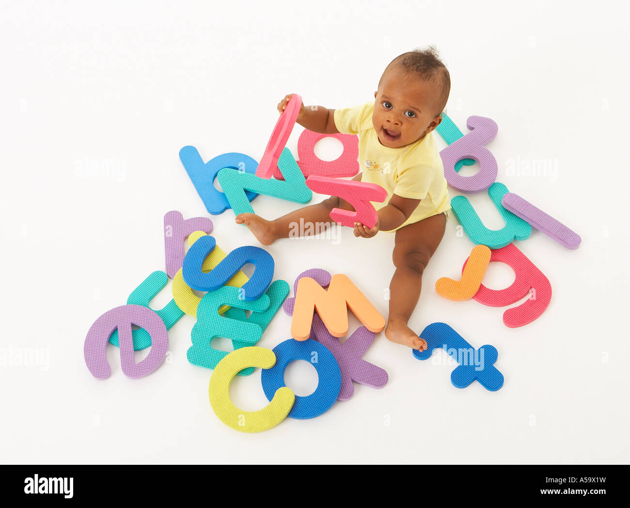 Adorable african baby boy playing hi-res stock photography and images ...