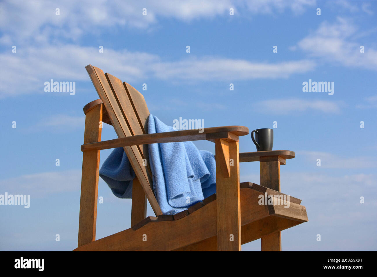 Empty Adirondack Chair Stock Photo - Alamy