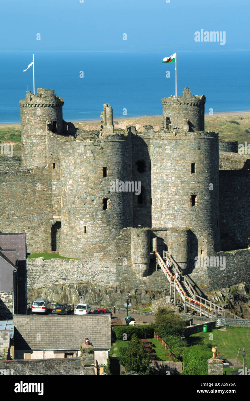 UNESCO world heritage site Grade I listed building Harlech Castle ...