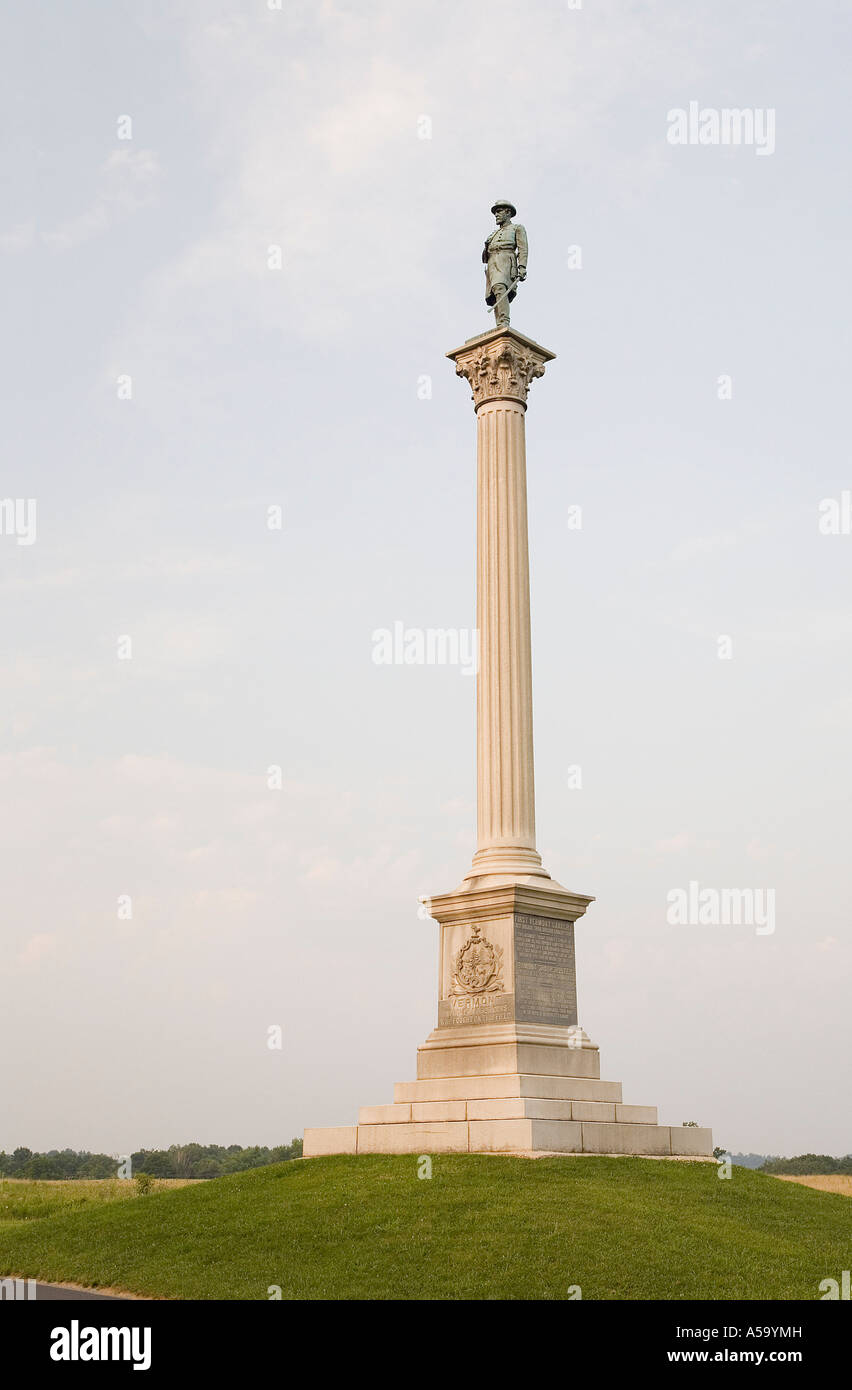 Vermont Monument, Gettysburg National Military Park, Pennsylvania, USA ...