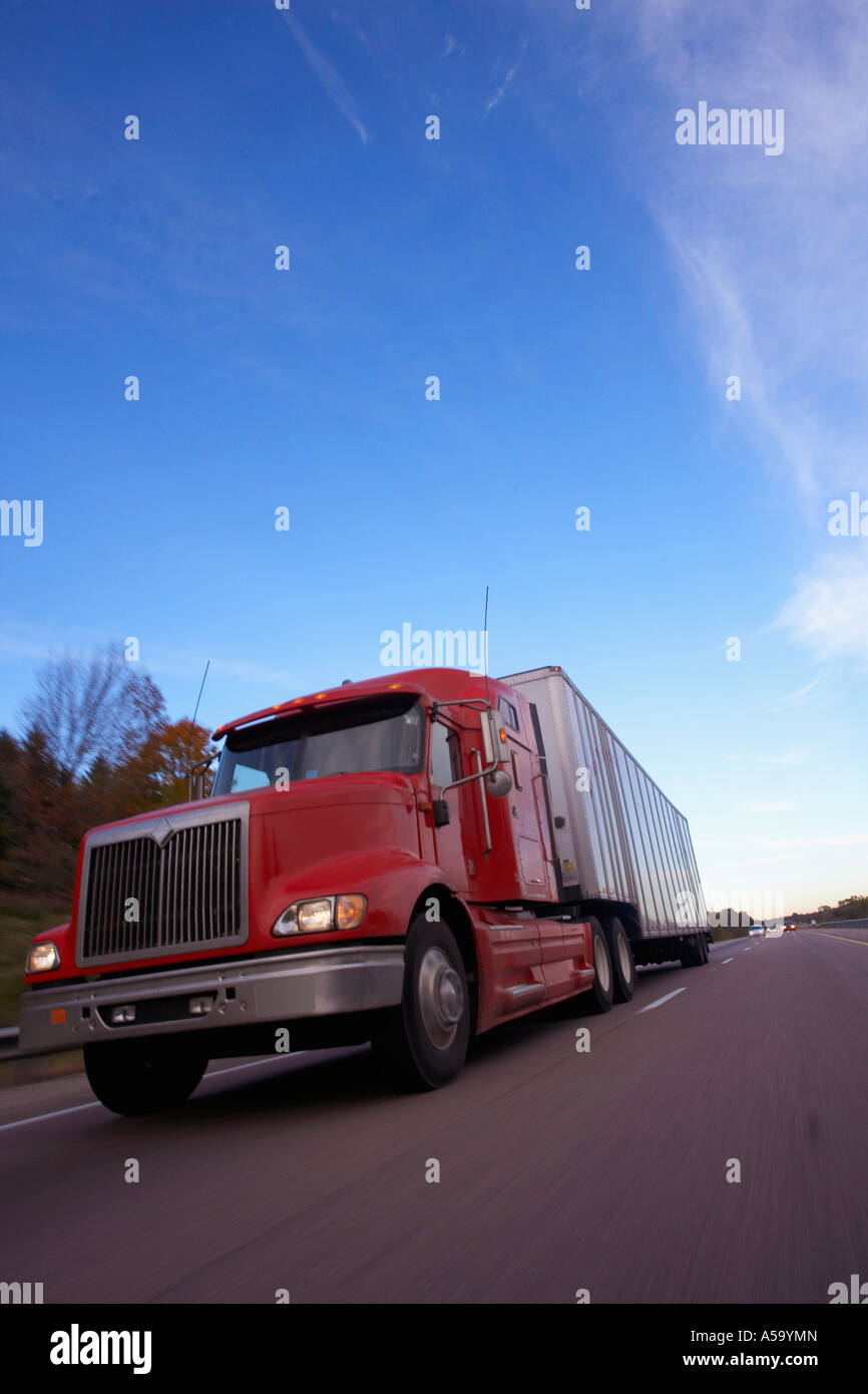 Semi Truck Highway High Resolution Stock Photography and Images - Alamy