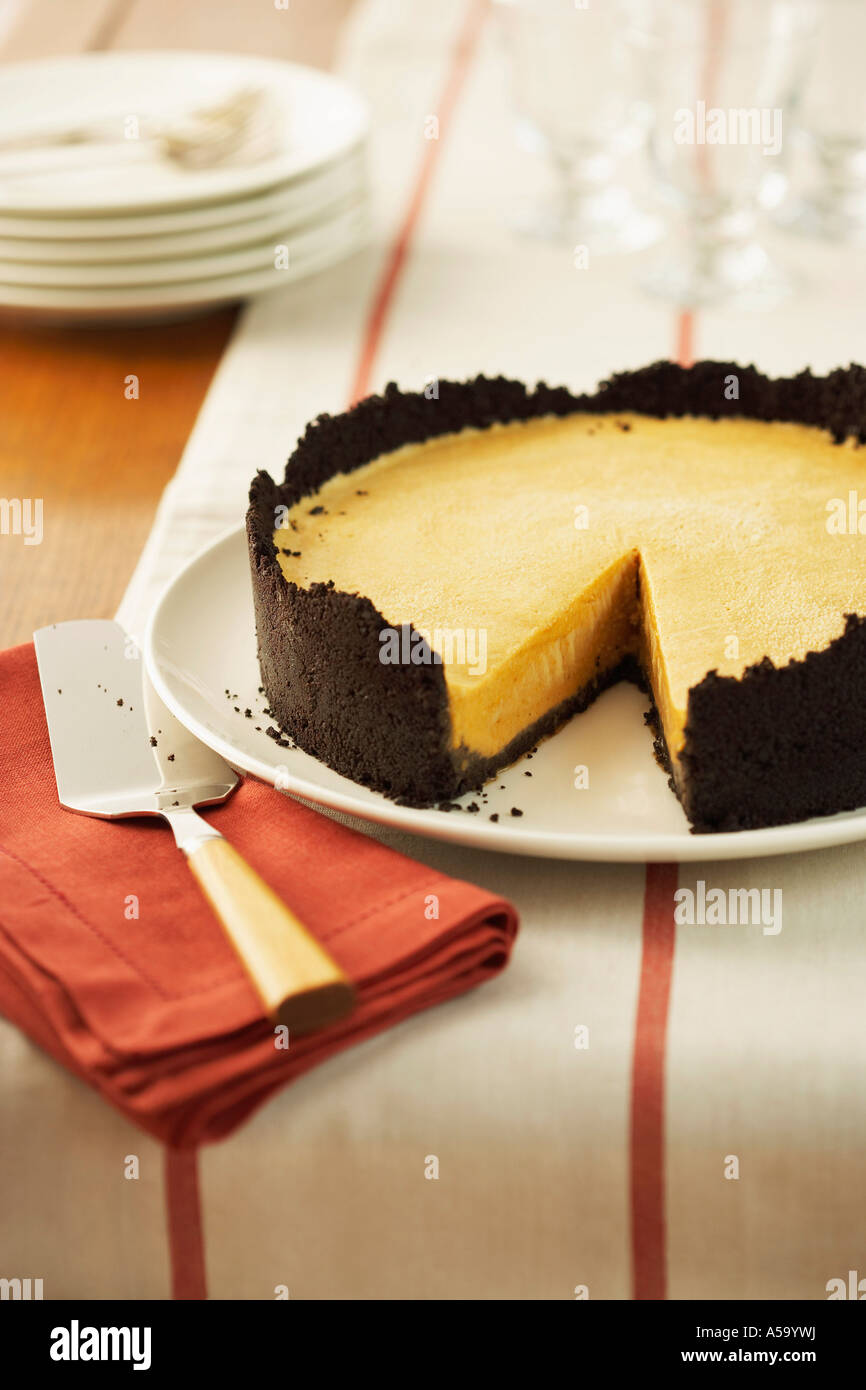 Cheesecake on Table Stock Photo - Alamy